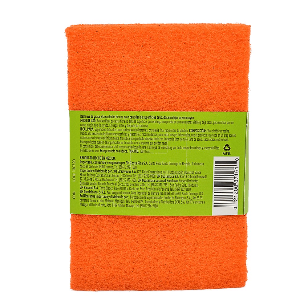 Mascon naranja 4 x 6 pulg - Esponjas y mascones