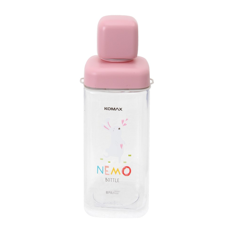 Botella para agua plastica rosada 430 ml - Botellas