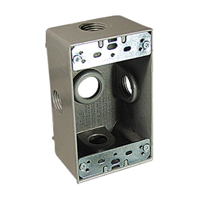 Caja rectangular pesado 3/4 pulg 5 huecos en x eagle - Cajas eléctricas