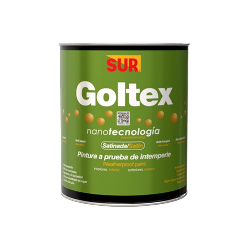 Pintura satinada goltex base 1/4 gal trasnparente - Latex colores de linea