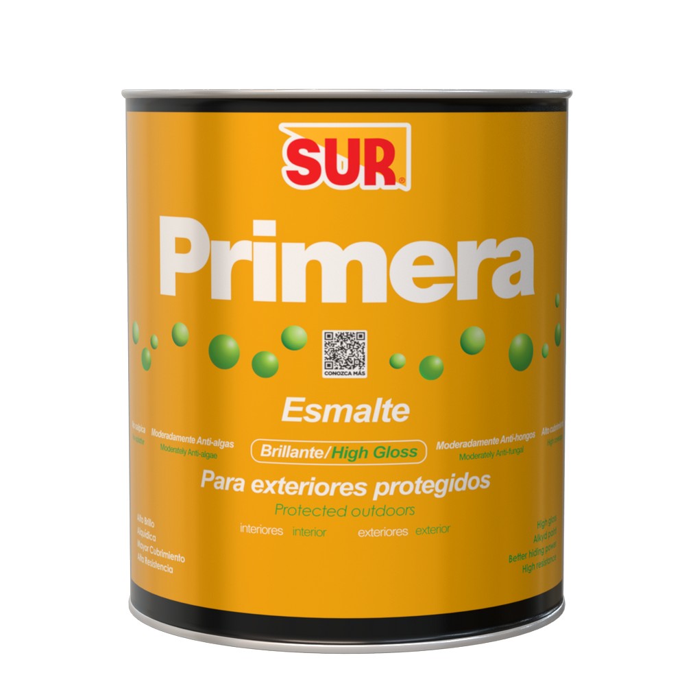 Primera aceite brillante blanco 1/4 gal - Bases entintables esmalte