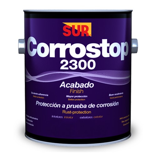 Pintura anticorrosiva corrostop 1 gal acabado negro - colores de línea ...