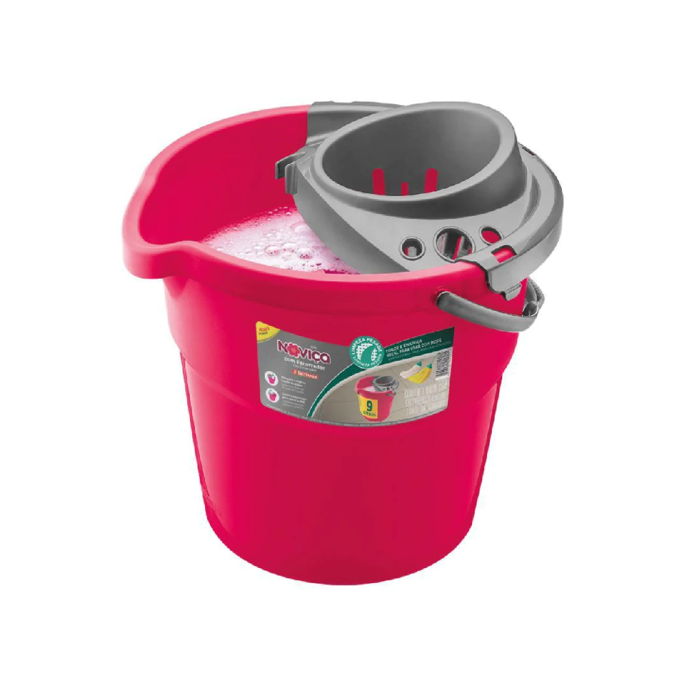 Balde 9 l con escurridor - Organizadores y recipientes para limpieza