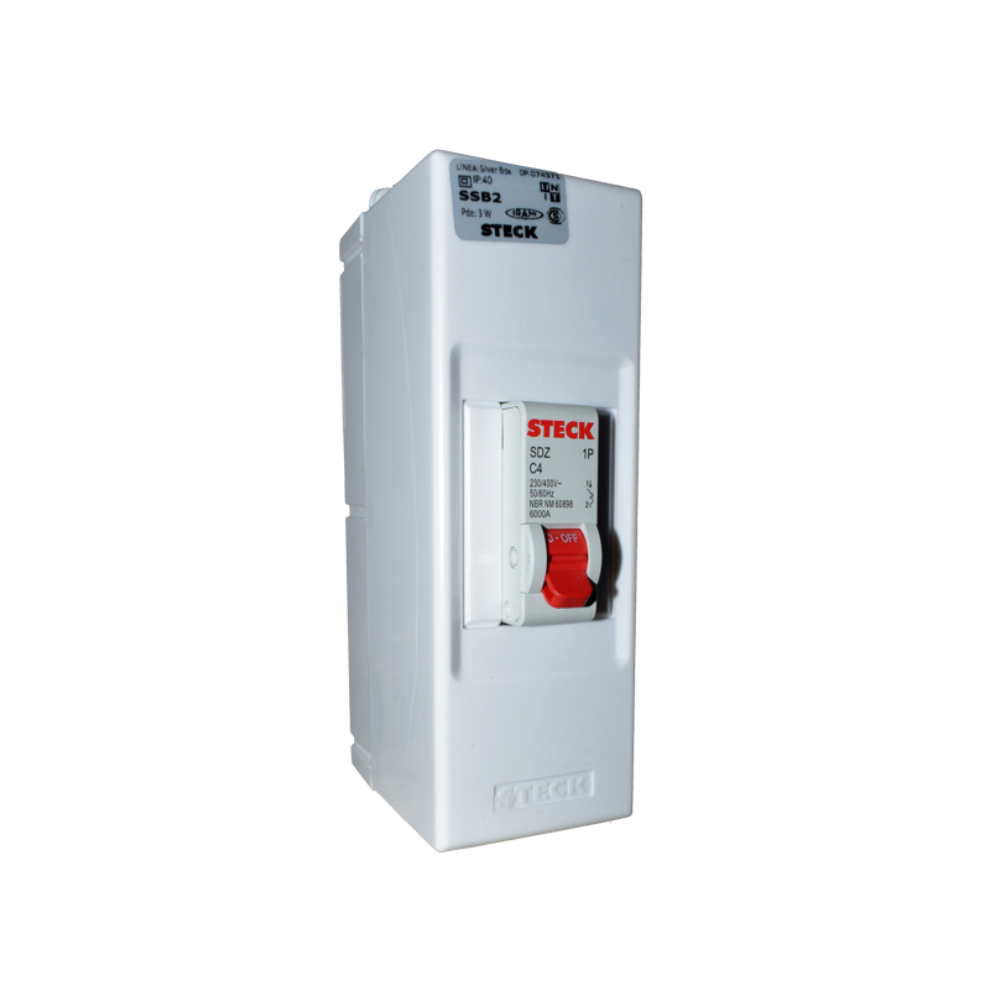 Breaker caja para interior de sobreponer 40ax1p steck - Dados térmicos