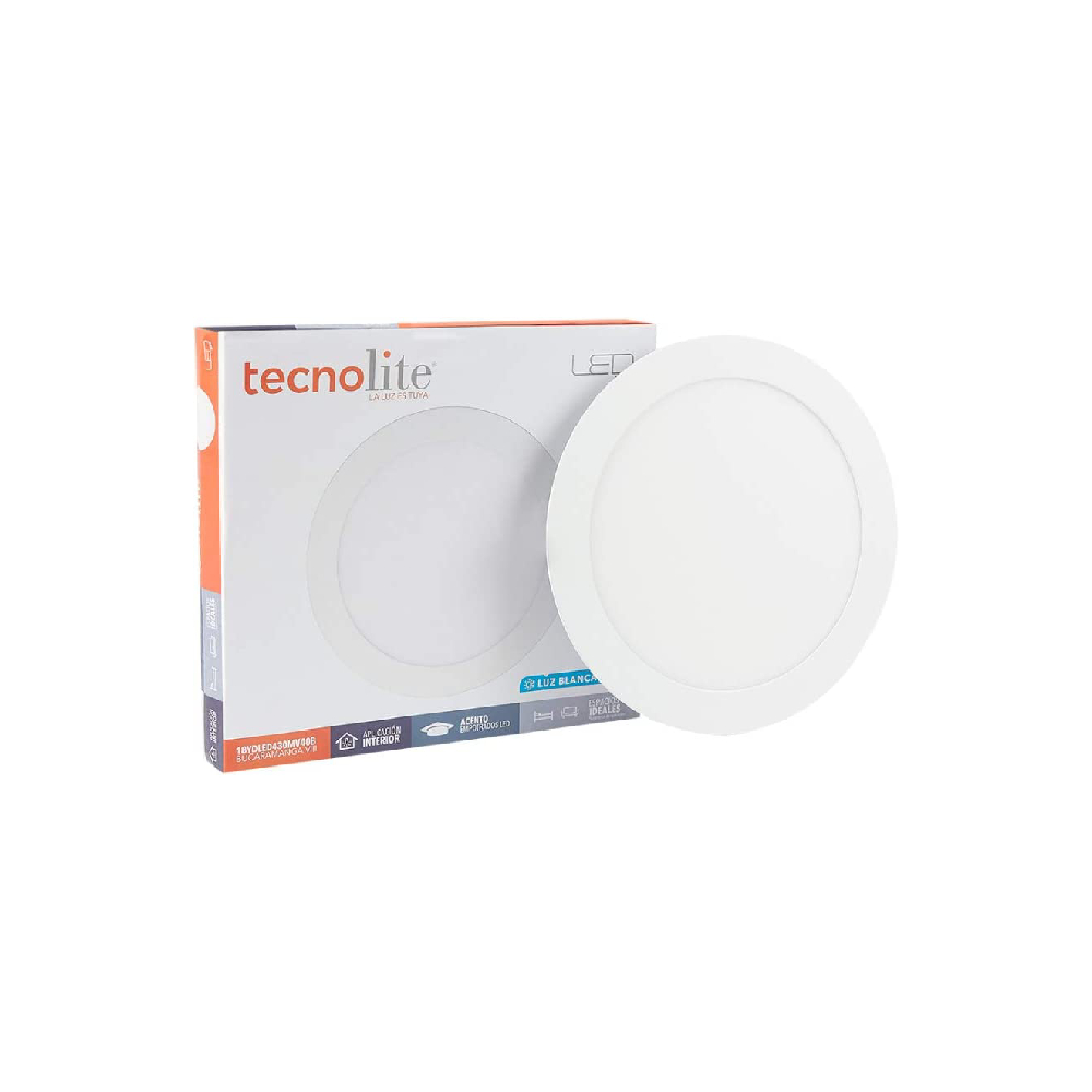 Luminaria de empotrar led 18w 4000k blanca tecnolite - Lámparas de ...