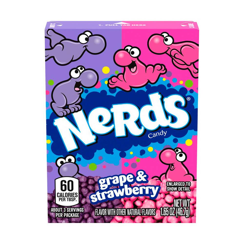 Nerds grape - strawberry 1.65 oz - Gomas