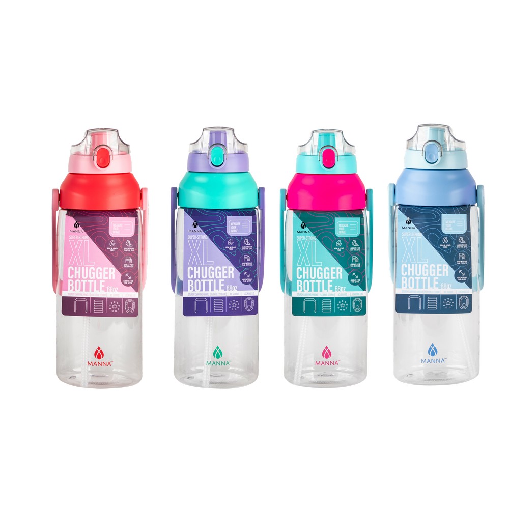 Botella plástica 2 l transparente manna - Botellas