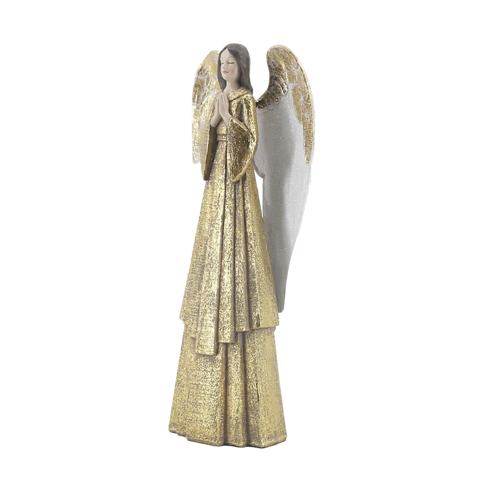 Figura navideña 34.60cm angel dorado montefiori - Adornos Navideños
