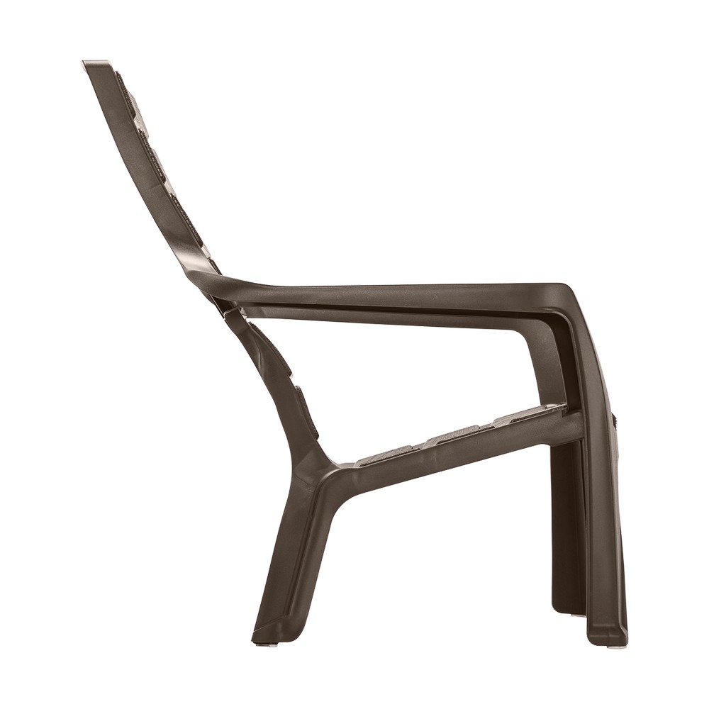 Silla playera de plástico 67.5x81.6x89 cm café - Sillas