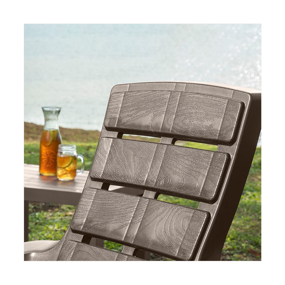 Silla playera de plástico 67.5x81.6x89 cm café - Sillas