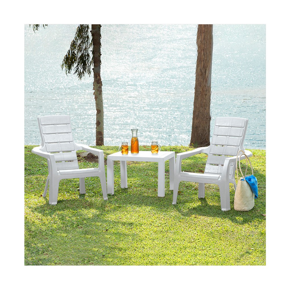 Silla playera de plástico 67.5x81.6x89 cm blanco - Sillas