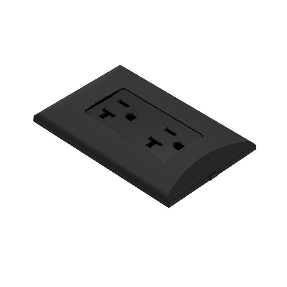 Toma de empotrar hembra doble 20a 125vac negro - Tomas de empotrar