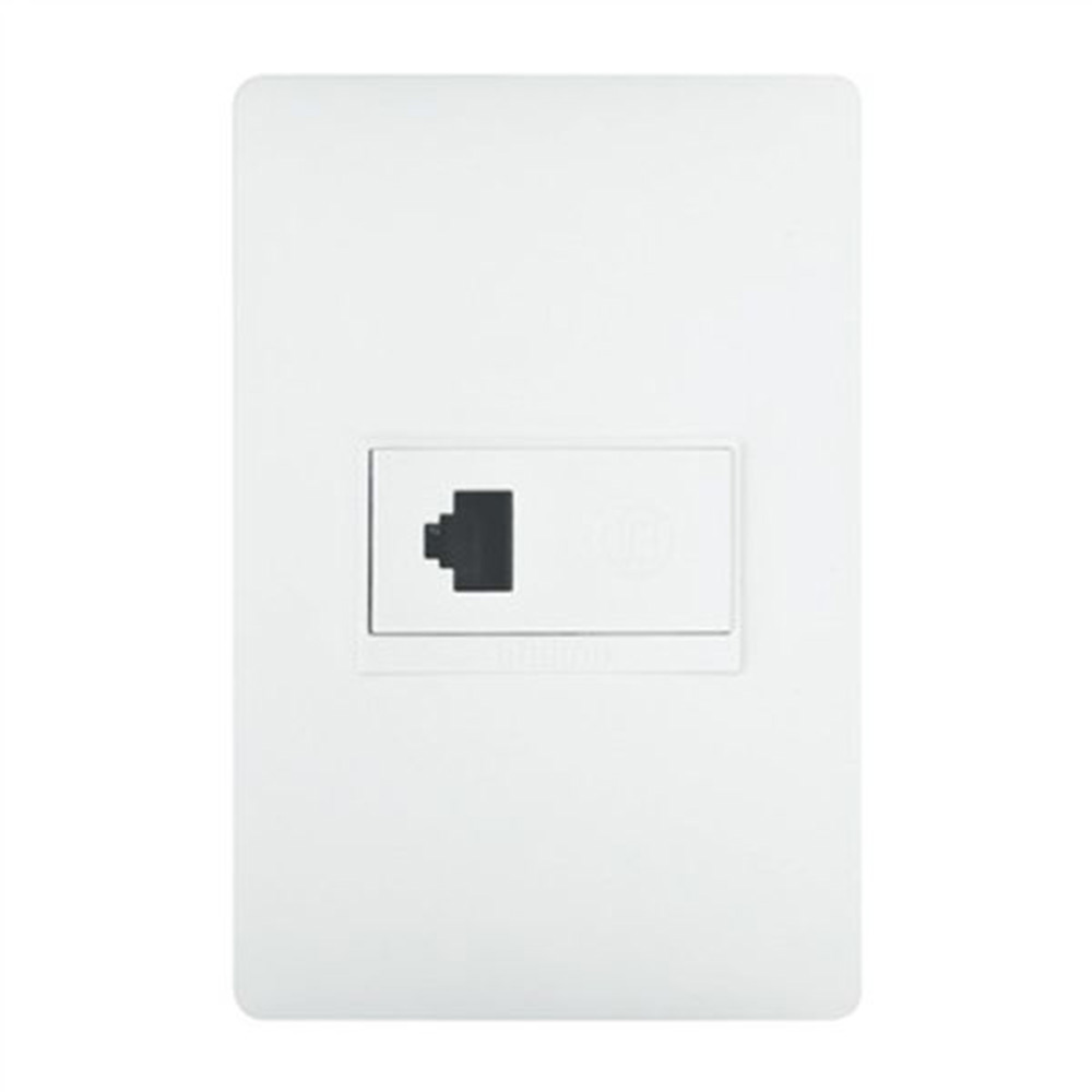 Conector sencillo rj45 cat 6 blanco - Tomas modulares y de datos