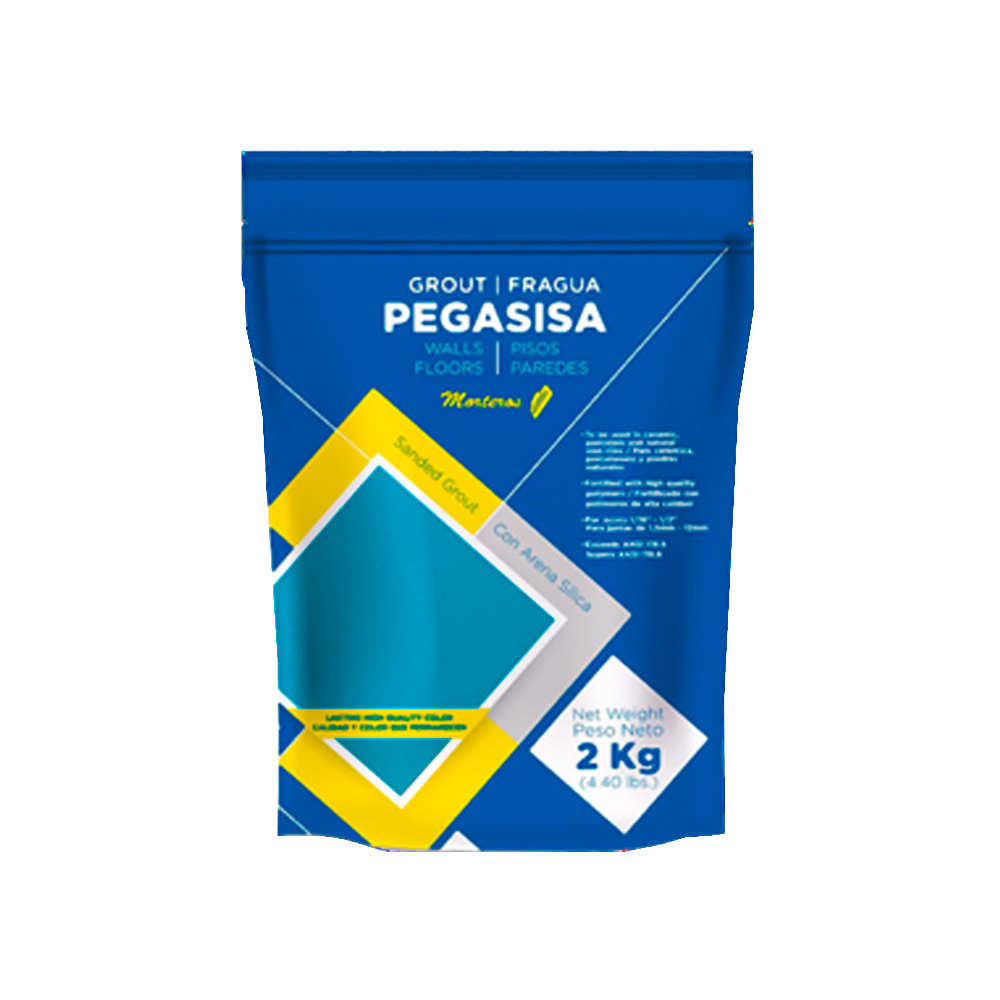 Fragua pegasisa con arena silica 2kg azul colonial - Cemento para ciza