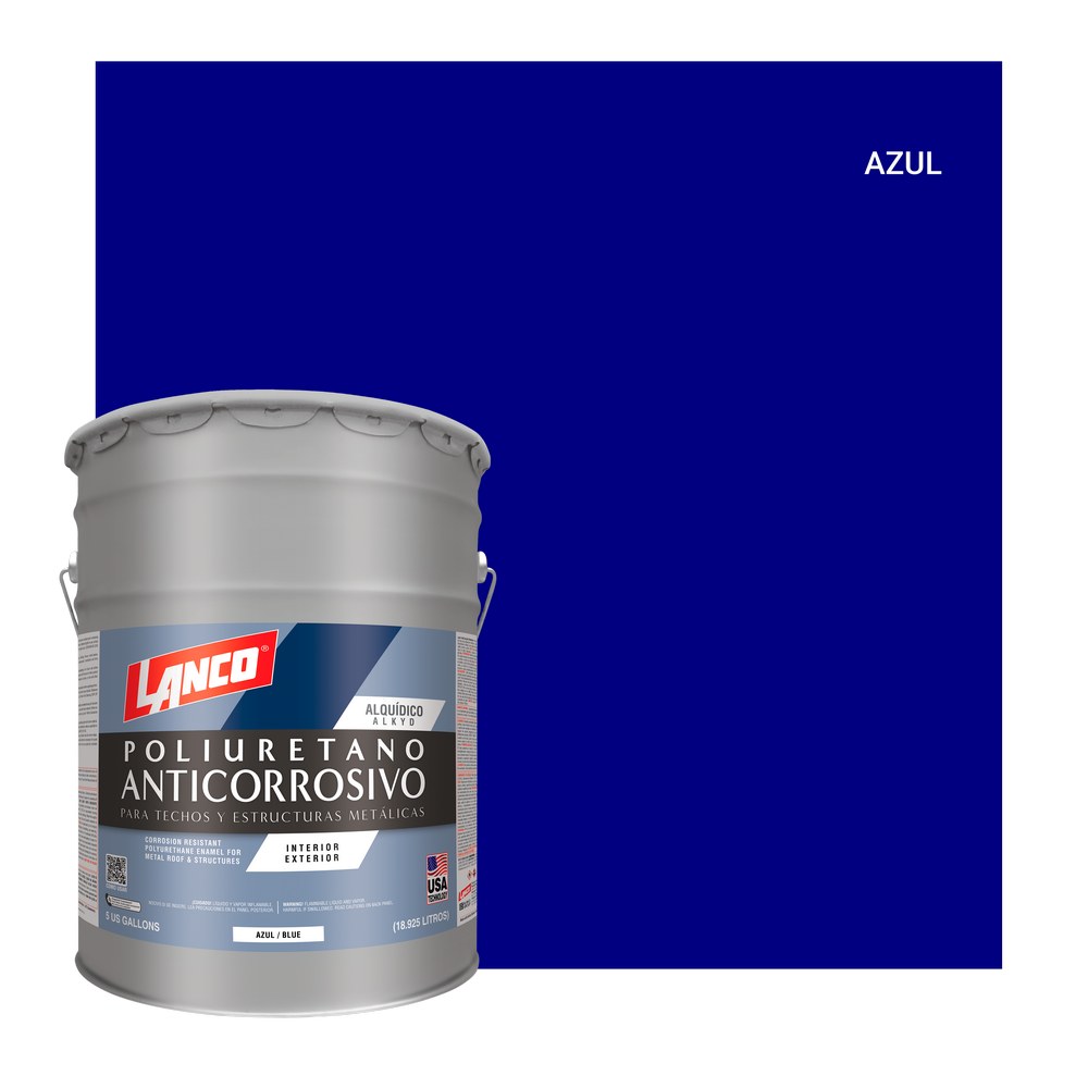 Anticorrosivo poliuretano azul cubeta (18.925 l) - colores de línea ...