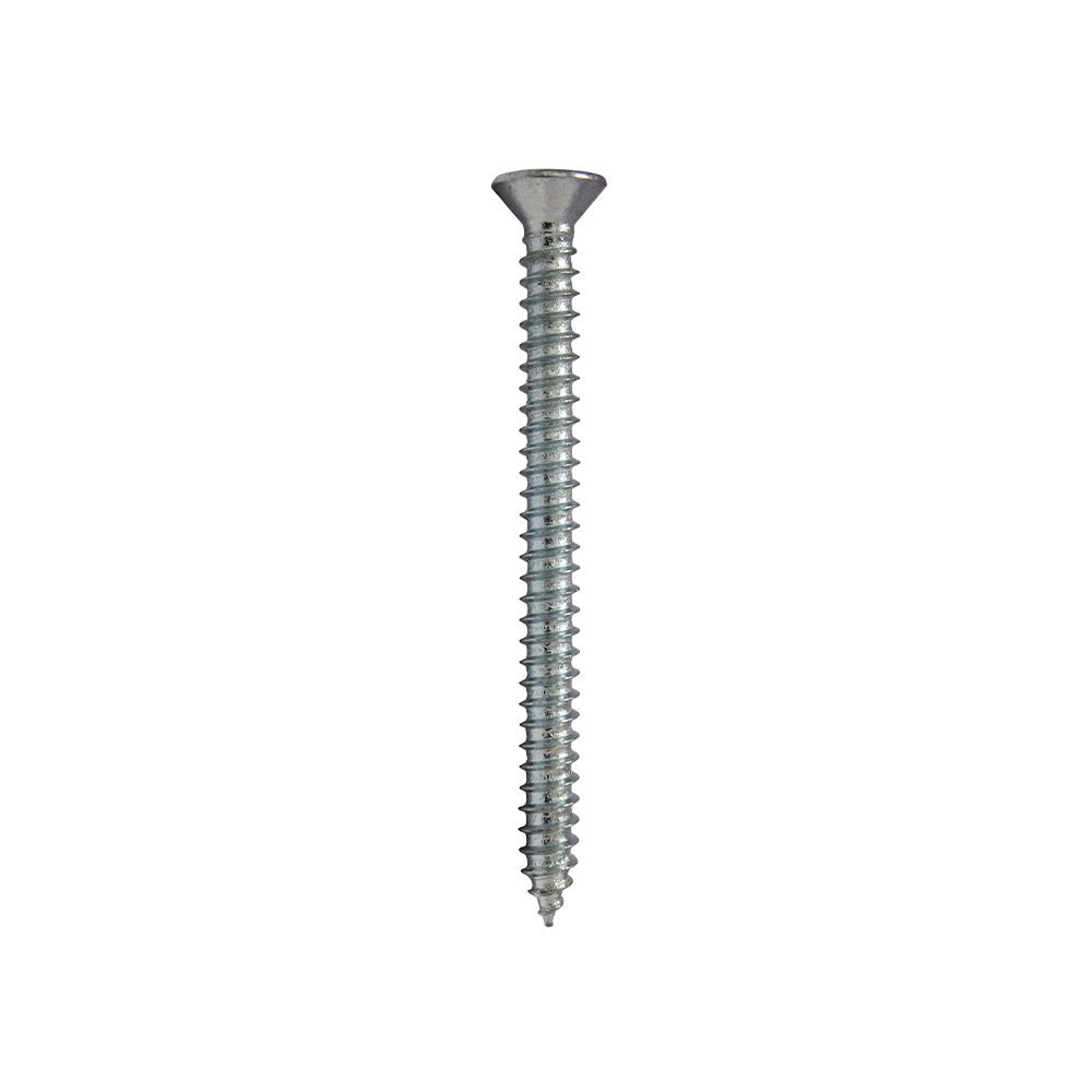 Tornillo metal cabeza plana zincado 8x2 1/2 pulg s/10 - Tornillo para lámina cabeza plana