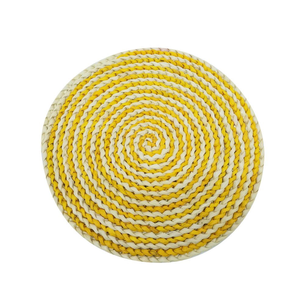 Individual redondo 38 cm amarillo - Individuales