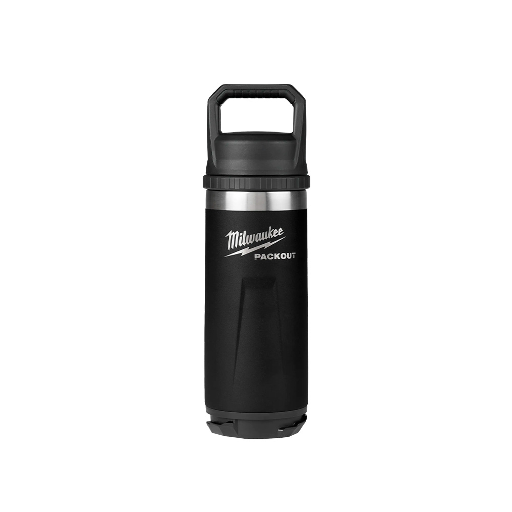 Botella térmica negra 532 ml packout MILWAUKEE | Envíos a todo El Salvador