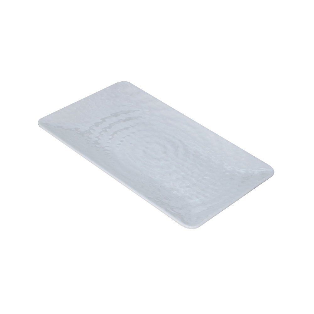 Plato rectangular de melamina 28.9x27.9x1.7 cm blanco - Platos de ...