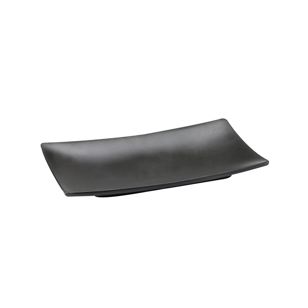 Plato rectangular de melamina 20x12x2 cm negro matte - Platos de ...