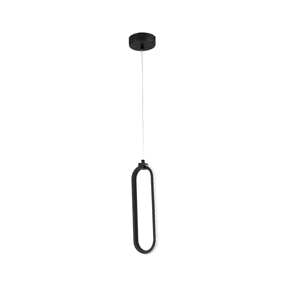 Lampara colgante led negra 12w luz amarilla - Lámparas de techo colgante