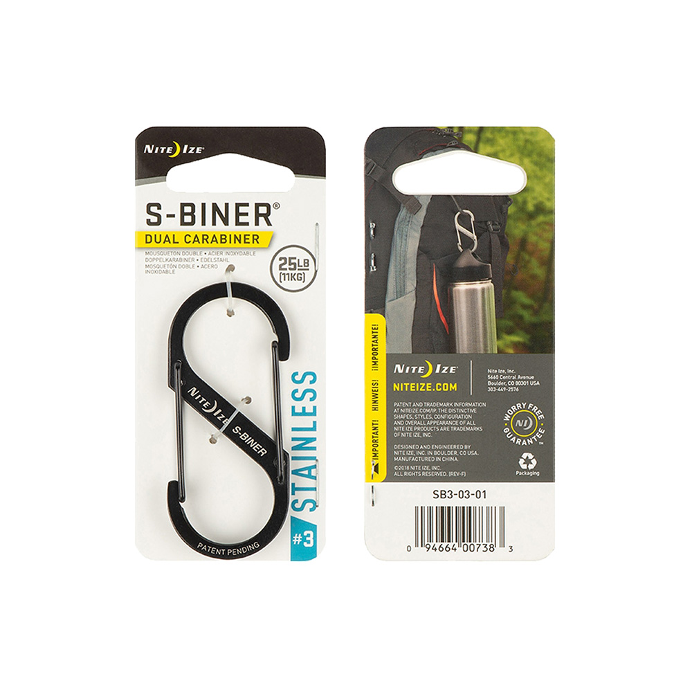 Gancho con seguro acero inox 11 kg s-biner - Cuerdas y arnes de seguridad