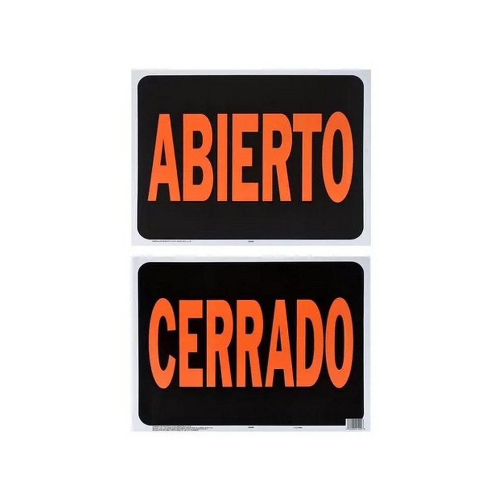 Rotulo abierto cerrado reversible 38x48 cm - Rótulos