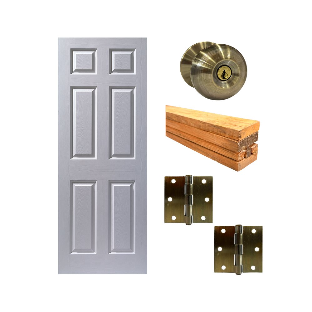 PUERTA COLONIAL 0.75X 2.10 CERRADURA Y BISAGRA COLOR BRONCE ANTIGUO